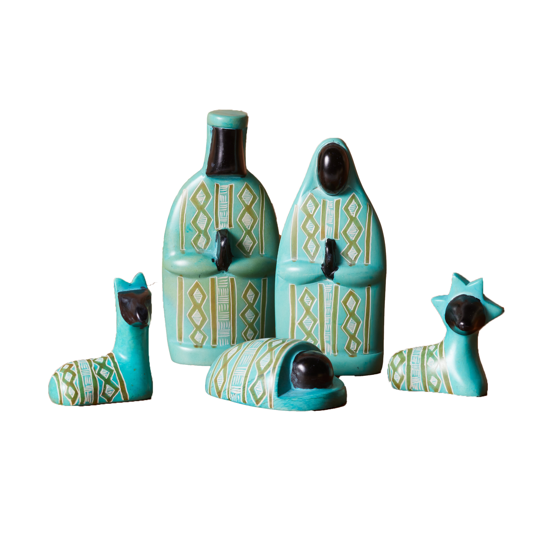 Kenyan Holy Family Turquoise Nativity – The Nativity Market