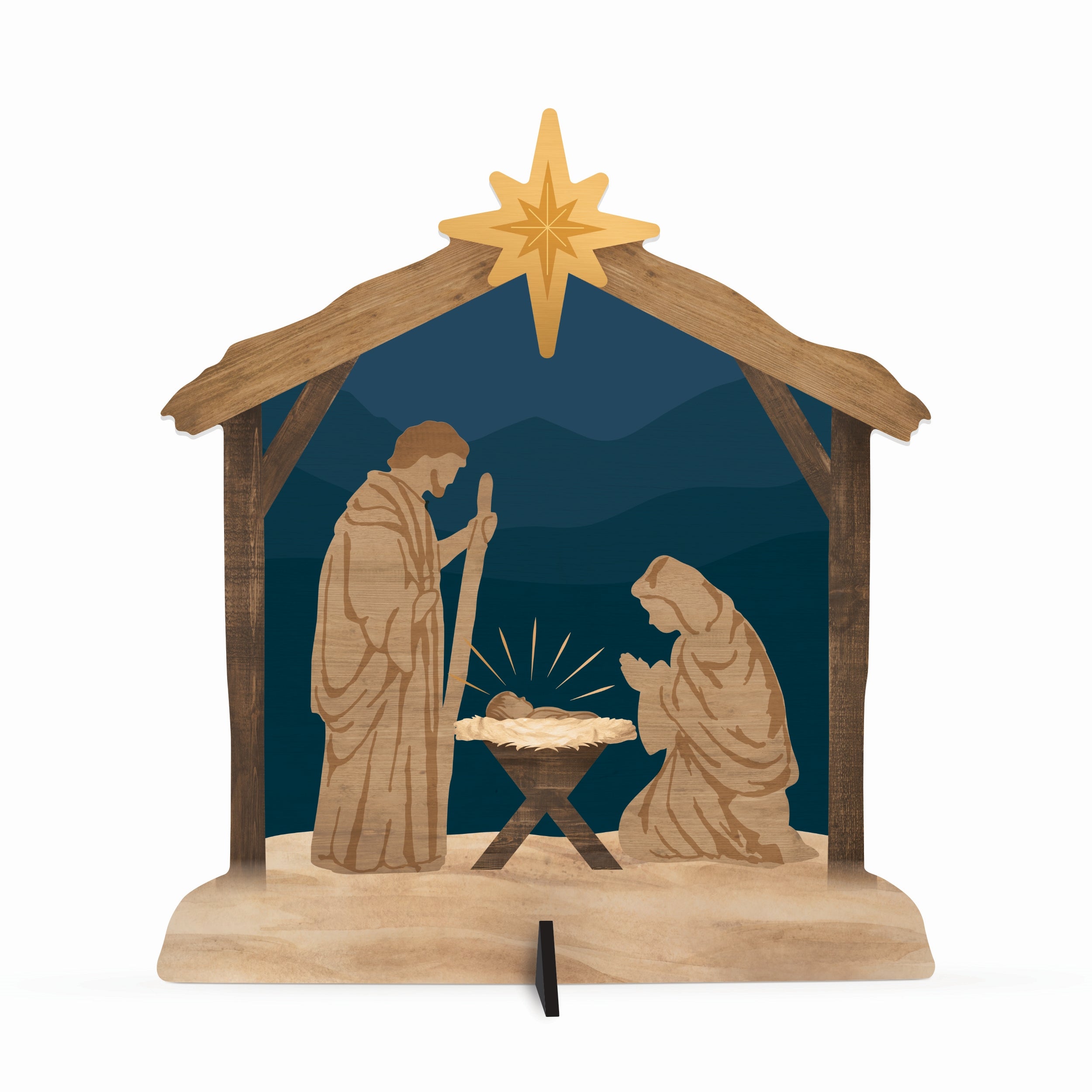 "Away in a Manger" Metal Nativity Yard Stake – The Nativity Market